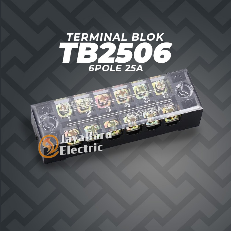 Jual Terminal Block Terminal Blok Kaca 6P 6Pole 6 Pole 25A TB2506 TB-2506 | Shopee Indonesia