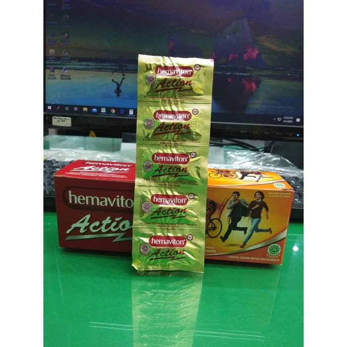 Jual HEMAVITON ACTION 1 STRIP ISI 5 KAPSUL - MULTIVITAMIN SUPLEMEN ...
