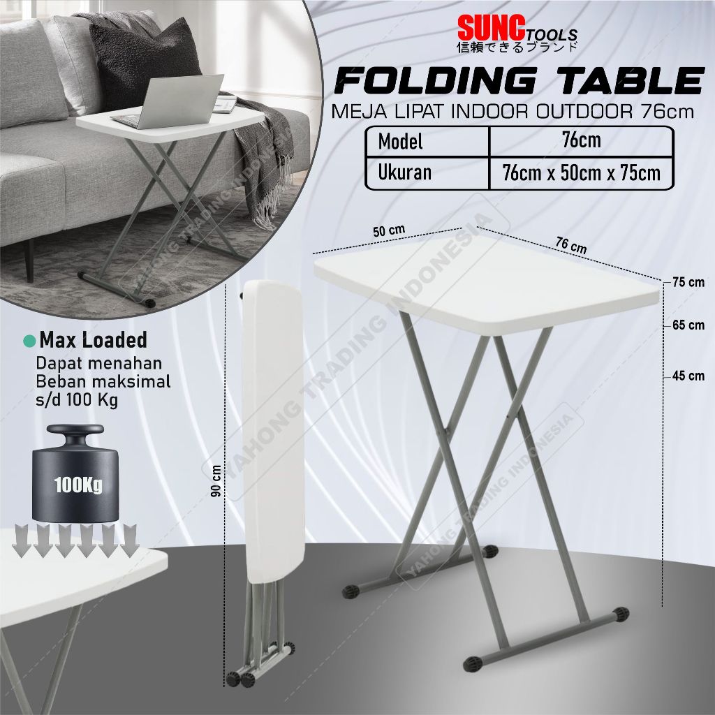 Jual Portable Folding Table 76cm Meja Lipat Meja Portable Meja Makan ...
