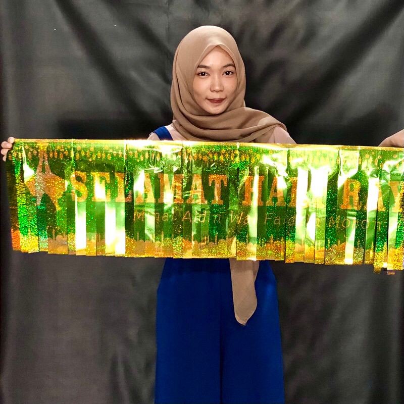 Jual banner Garland hari raya idul fitri mohon maaf latin dan batin ...