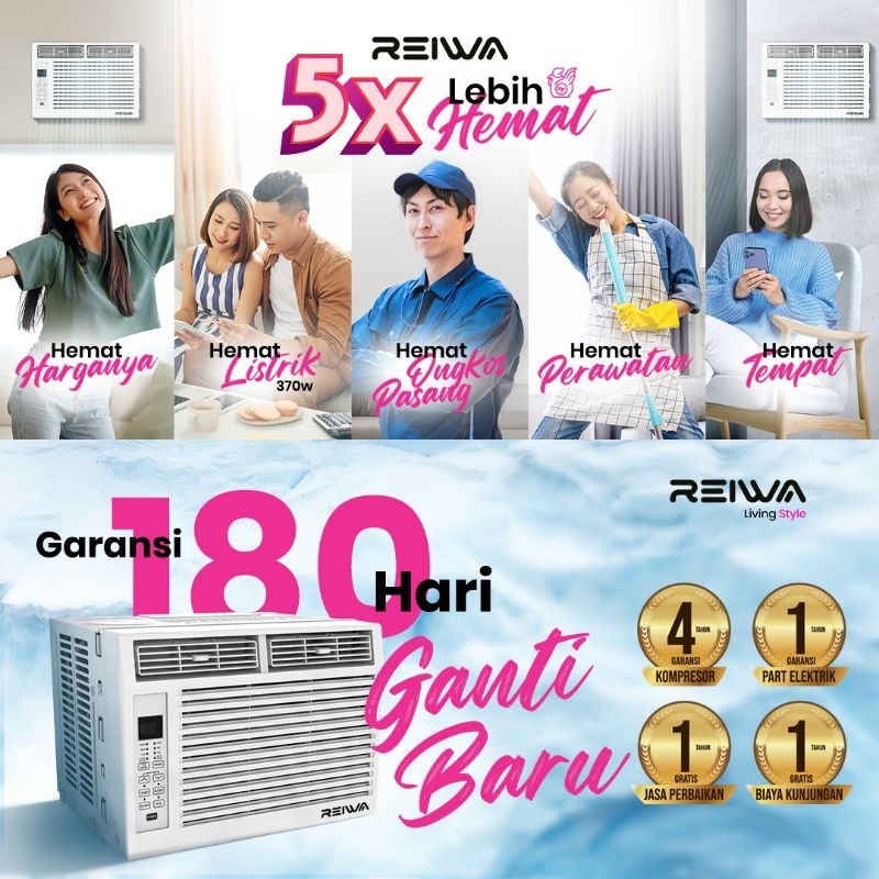 Jual Reiwa AC Window 1/2 PK CW-0501RA 0,5 PK | Shopee Indonesia