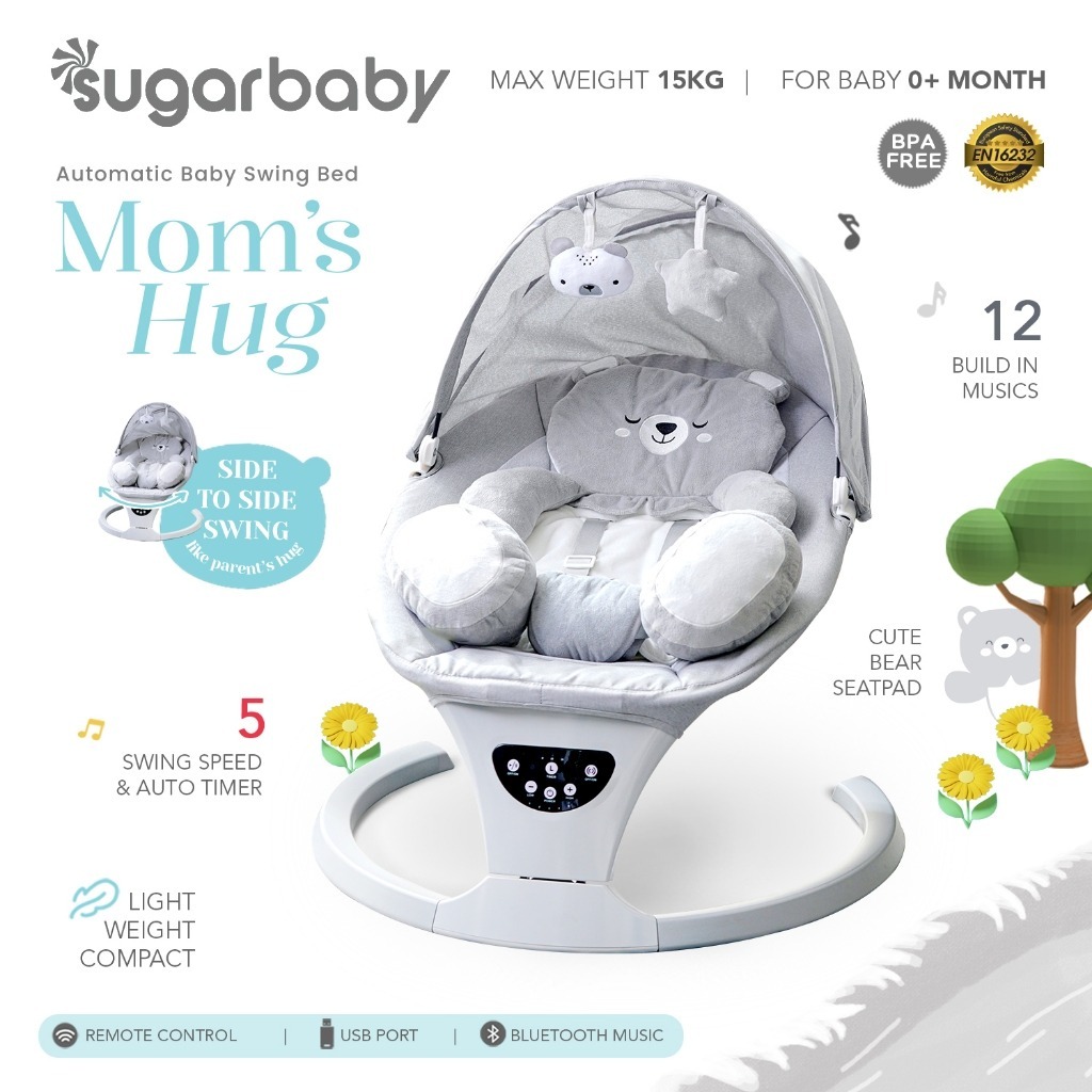 Jual READY BANDUNG SUGAR BABY SUGARBABY MOMS HUG AUTOMATIC BABY SWING ...