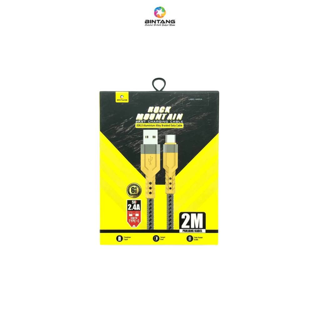 Jual KABEL DATA BINTANG ROCK MOUNTAIN TYPE-C | Shopee Indonesia