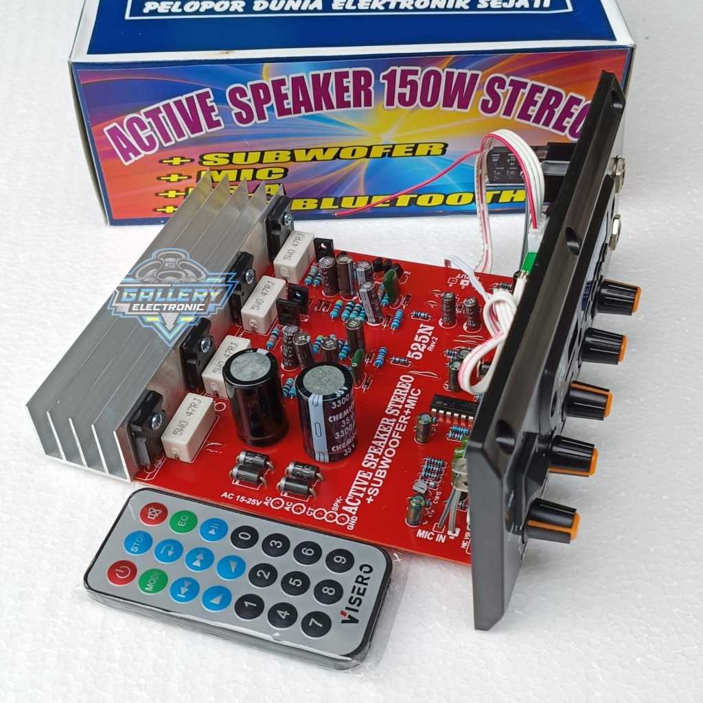 Jual Kit Speaker Aktif Stereo 150 Watt + Subwoofer Lengkap Karaoke lengkap Bluetooth | Shopee ...