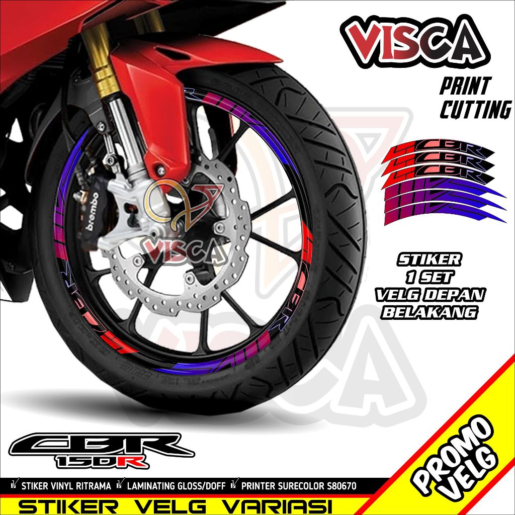 Jual Stiker Velg List Velg Motor Stiker Velg CBR 150R Motif Bunglon ...