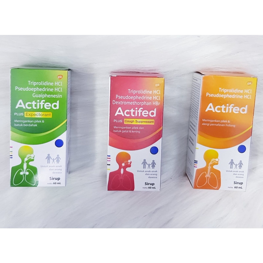 Jual ACTIFED SIRUP 60ML HIJAU, MERAH & KUNING | Shopee Indonesia