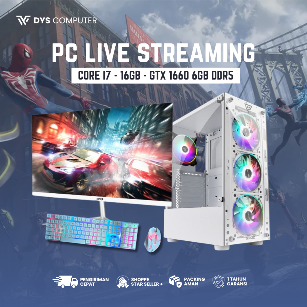Jual PC Full Set Live Streaming Gaming i7 4790 ( GTX 1660 6GB SUPER ...