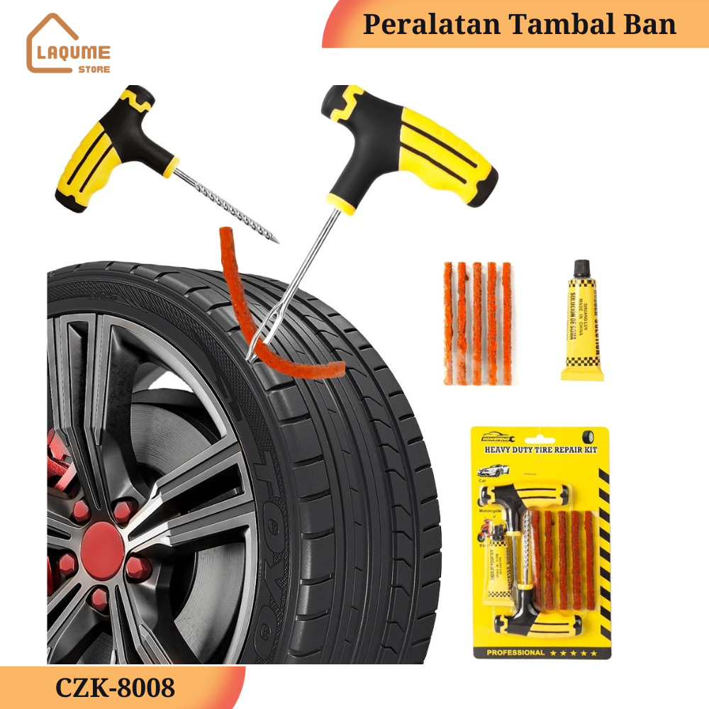 Jual Alat Tambal Ban Tubeless BESI Kit Set Tusukan ban Peralatan Tambal ...