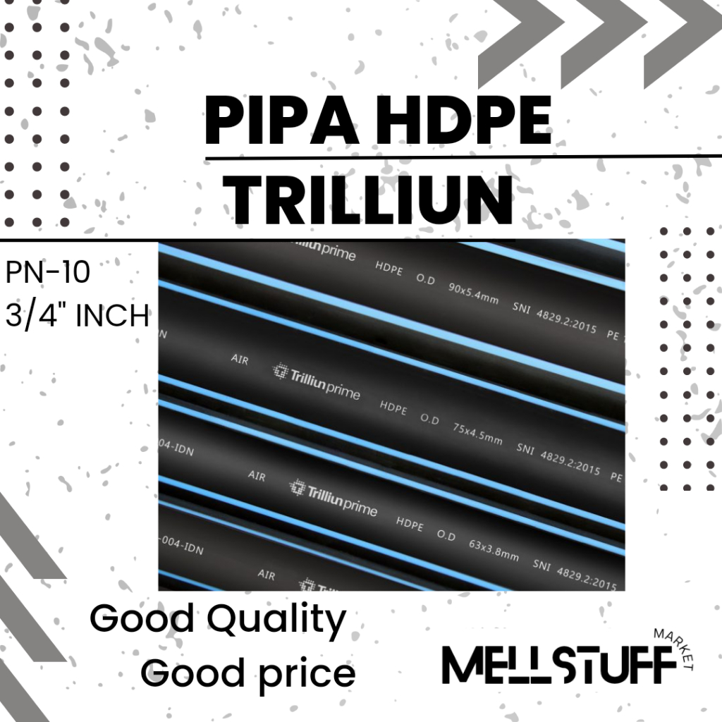 Jual Pipa HDPE Premium Trilliun 3/4" Inch (25mm) PN-10 Roll (100 Meter ...