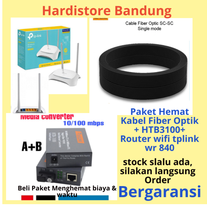 Jual Kabel Fiber Optik Bundling Coverter HTB Router wifi Tplink wr 840 ...
