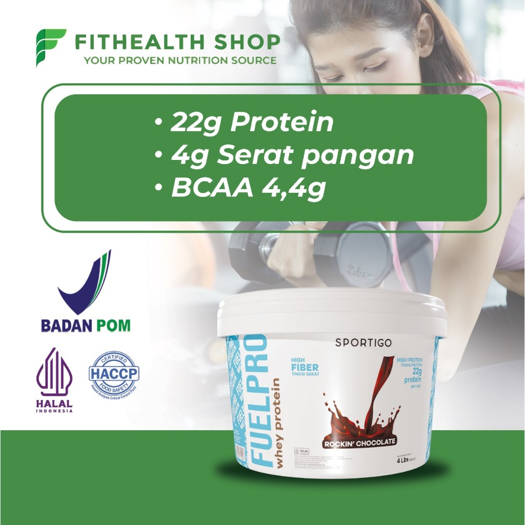 Jual SPORTIGO I Whey Protein Fuel Pro 4LBS - 55x SERVING | Shopee Indonesia