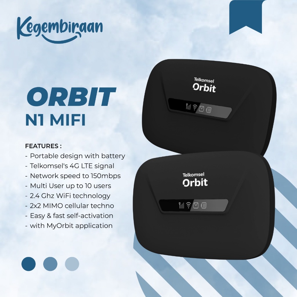 Jual Telkomsel Orbit Mifi N1 Portable Modem Wifi 4G High Speed Free ...