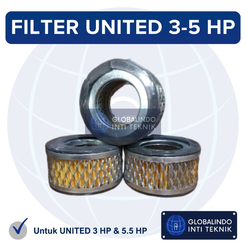 Jual Isi Filter Element Udara Air Filter Only Kompresor Angin UNITED 3 ...
