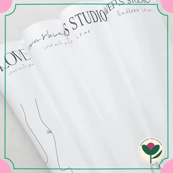 Jual Simple word cellophane flower bouquet wrapping paper kertas ...