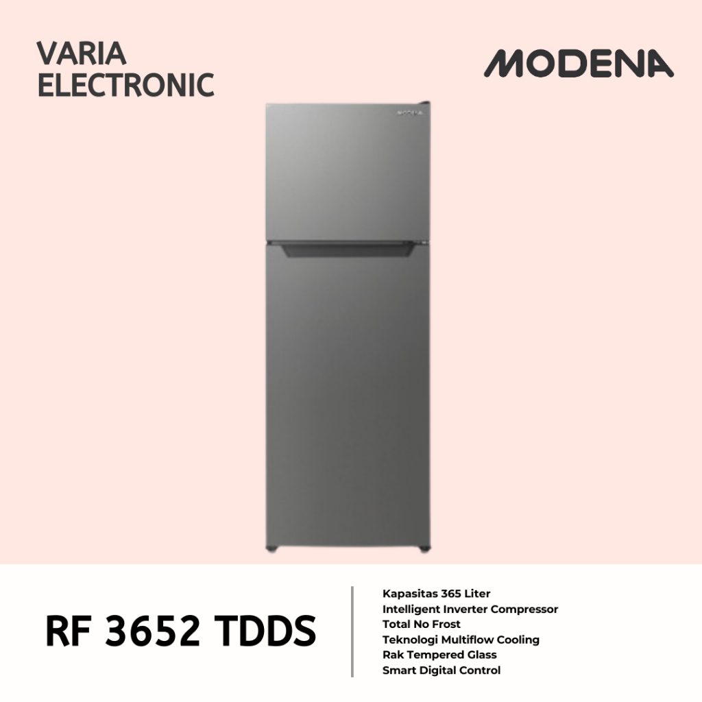 Jual Kulkas 2 Pintu MODENA RF 3652 TDDS Top Freezer | Shopee Indonesia