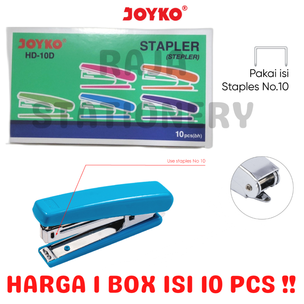 Jual JOYKO STAPLER HD10 KECIL ALAT STEPLES NO.10 STEPLER HEKTER HD-10D ...