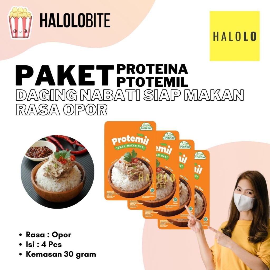 Jual Paket Protemil Opor Isi 4 Pcs Proteina Daging nabati Instant 30 ...