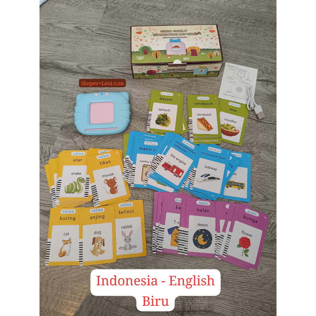 Jual Card Early Education Bilingual Device / Mainan Flash Card Bersuara ...