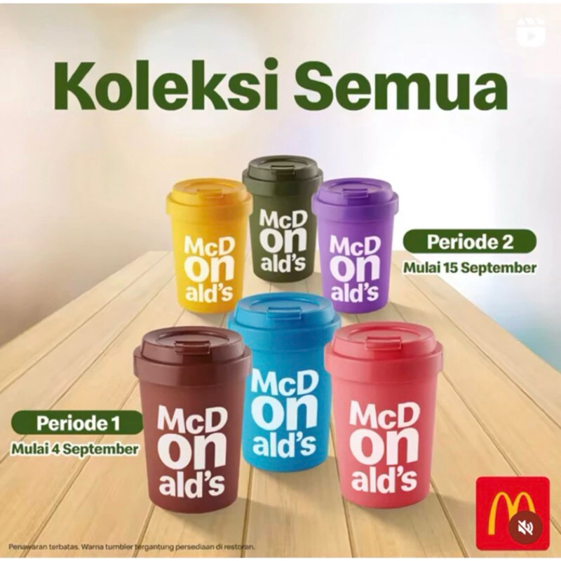 Jual Colorful Tumbler Mcd Donald /Mcdonals Tumbler /Tumbler Botol Minum ...