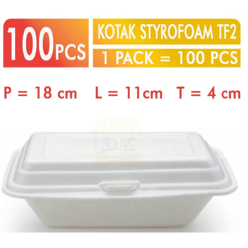 Jual Kotak Makan Makanan Gabus Styrofoam Sterofoam Nasi Box Makan ...