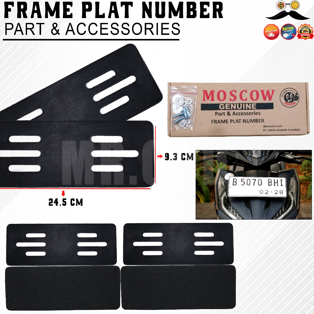 Jual FRAMELESS NOMOR NOPOL PLAT TANPA BINGKAI DEPAN BELAKANG DENGAN ...