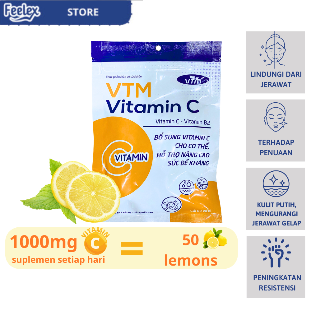 Jual Suplemen vitamin C Feelex untuk membantu mencerahkan kulit ...