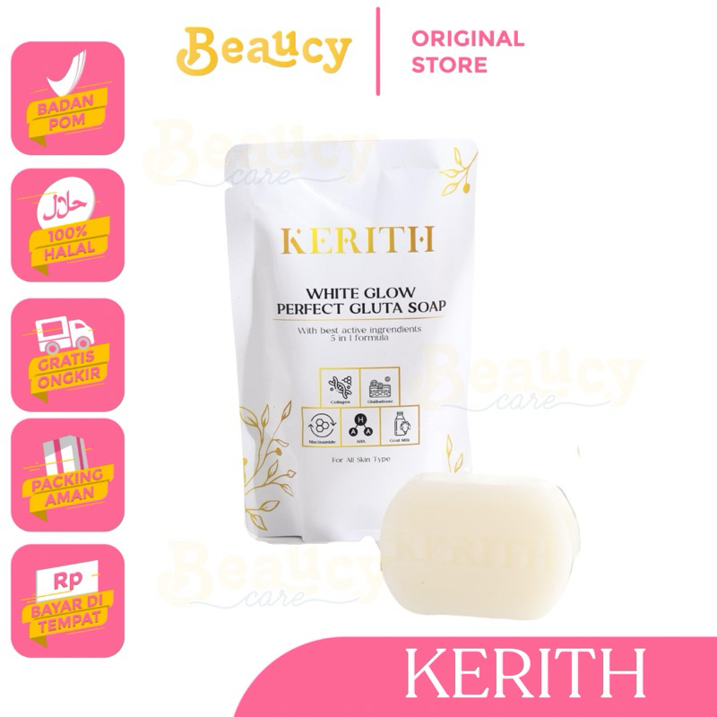 Jual KERITH SABUN WHITE GLOW PERFECT GLUTA SOAP // SABUN PEMUTIH WAJAH ...