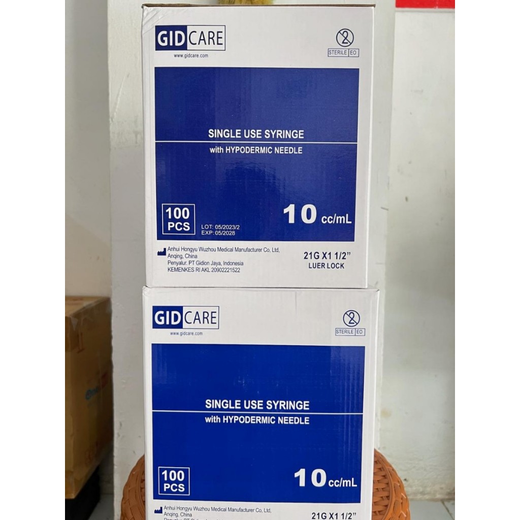Jual Disposable Spuite 10cc Syringe 10ml Gidcare Box 100pcs | Shopee ...