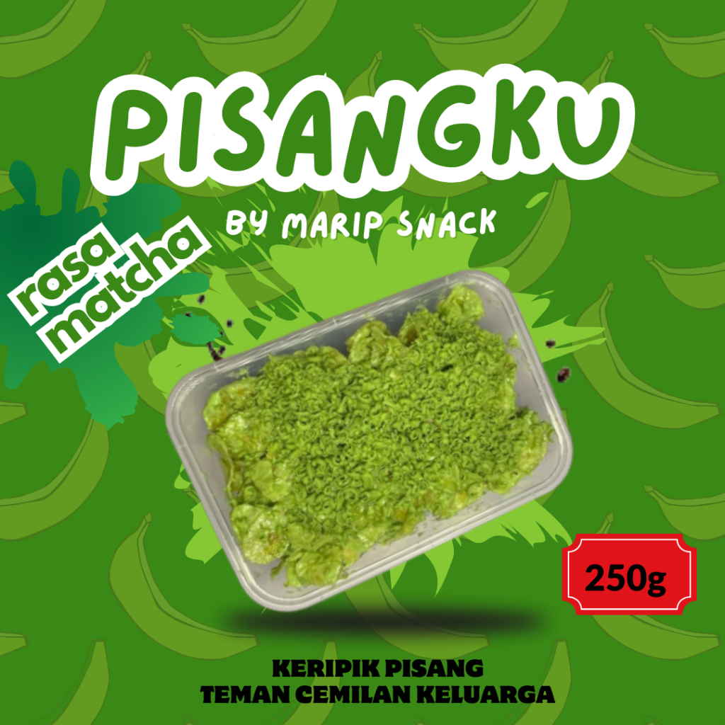 Jual pisangku-keripik pisang matcha lumer 250g enak lezat dan bergizi ...