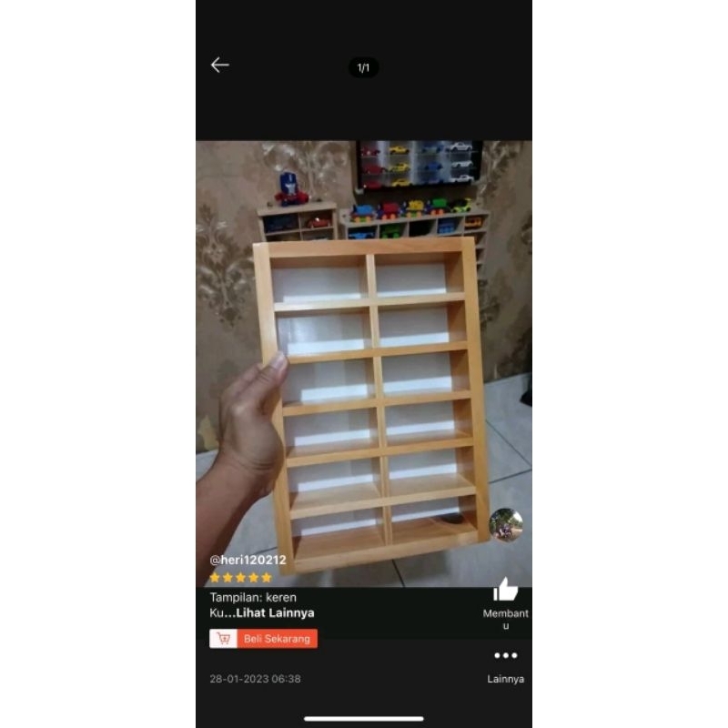 Jual CUSTOM rak display hotwheels 12 slot (10 pcs) | Shopee Indonesia
