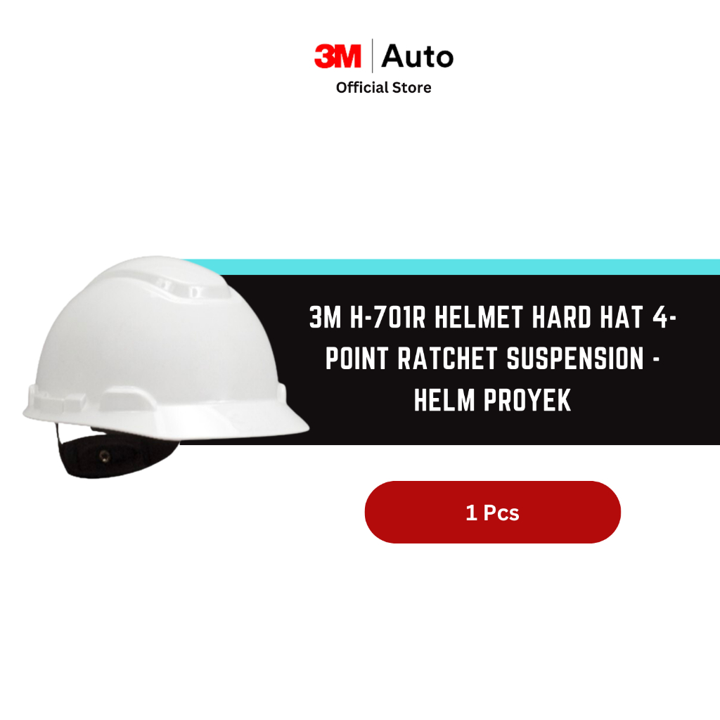 Jual 3M H-701R Helmet Hard Hat 4-Point Ratchet Suspension - Helm Proyek ...