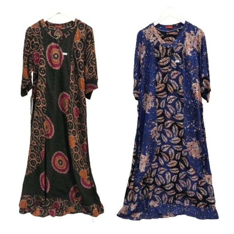 Jual BATIK NADIA | Longdress Batik Tangan 3/4 Motif Batik Bunga" Bahan ...