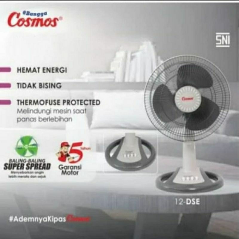 Jual Cosmos 12-DSE Electric Desk Fan 12" Kipas Angin Meja Duduk Garansi ...