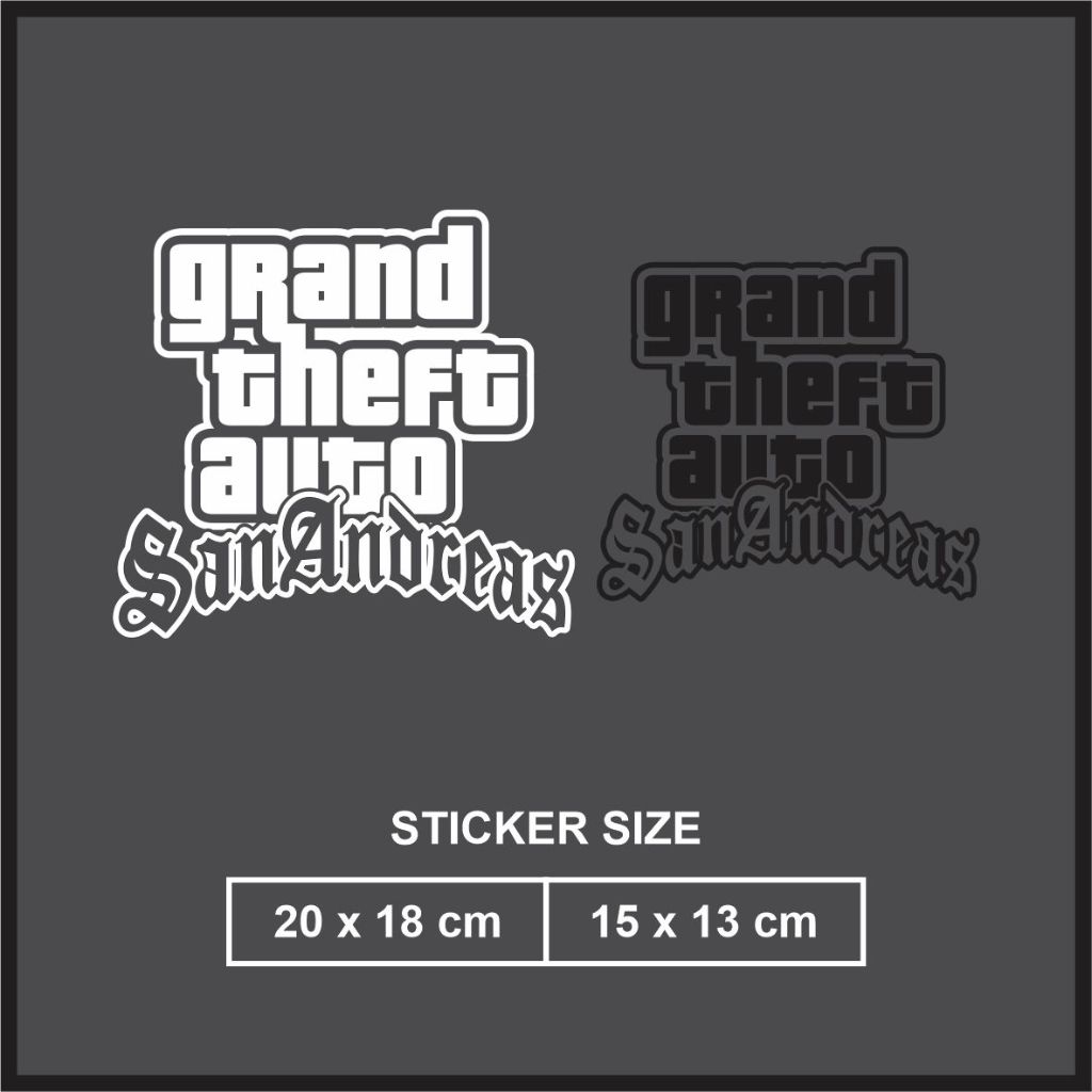 Jual Cutting Sticker GTA San Andreas | Shopee Indonesia