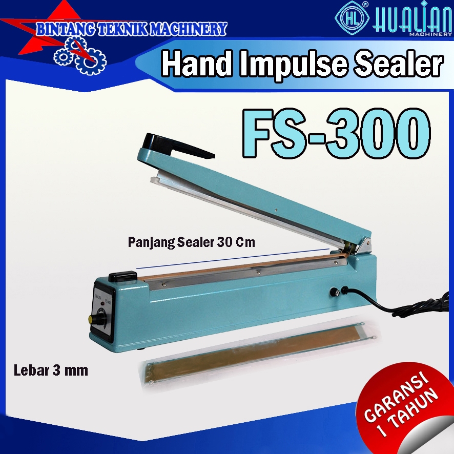 Jual Hand Impulse Sealer FS-300 Mesin Sealer plastik dan alumunium foil ...