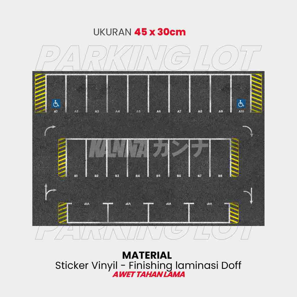 Jual Sticker diorama parkiran cocok untuk hotwheels atau miniscale 1:64 ...