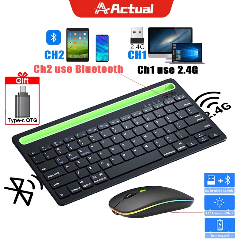 Jual Actual 【COD】Keyboard Bluetooth Nirkabel, Keyboard Mode Ganda ...