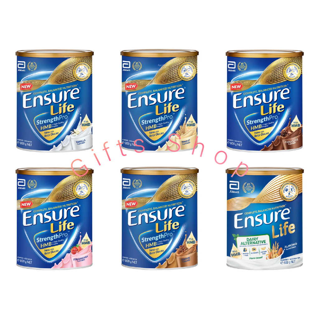 Jual NEW Abbott Susu Ensure Life Powder StrengthPro + HMB 800gr Singapore (Vanilla, Coffee Kopi ...