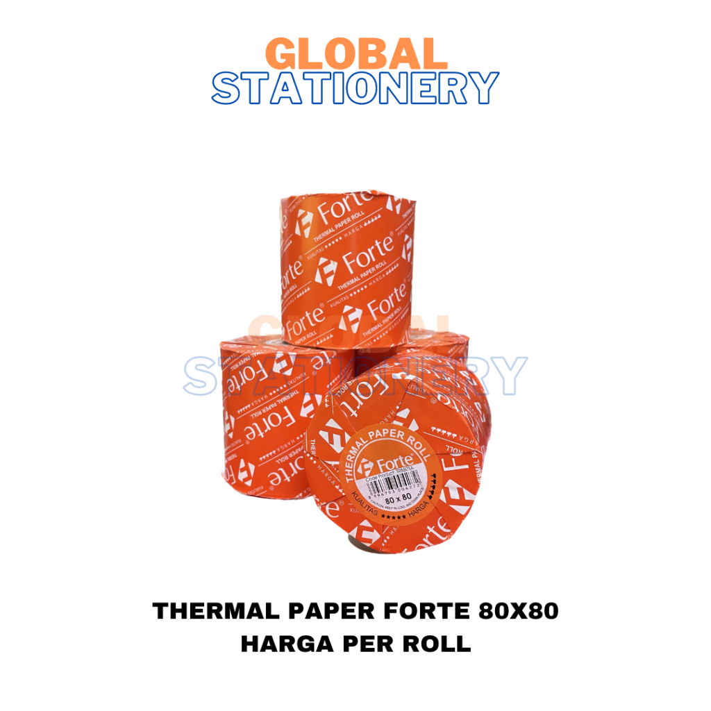 Jual Kertas Thermal Forte 80 x 80 80x80 Per Roll Struk Paper Kasir ...