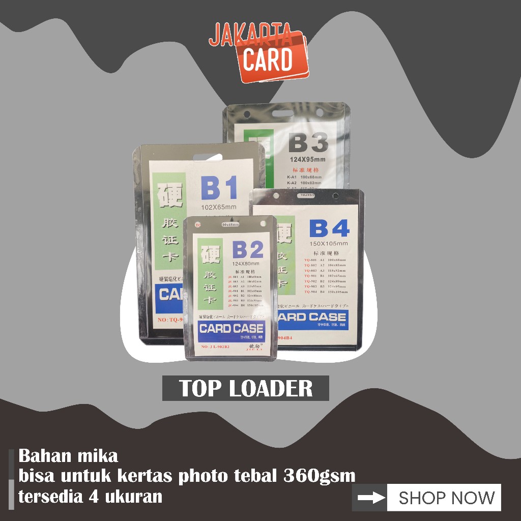 Jual Toploader Photocard top loader foto card nametage id card case B1 ...