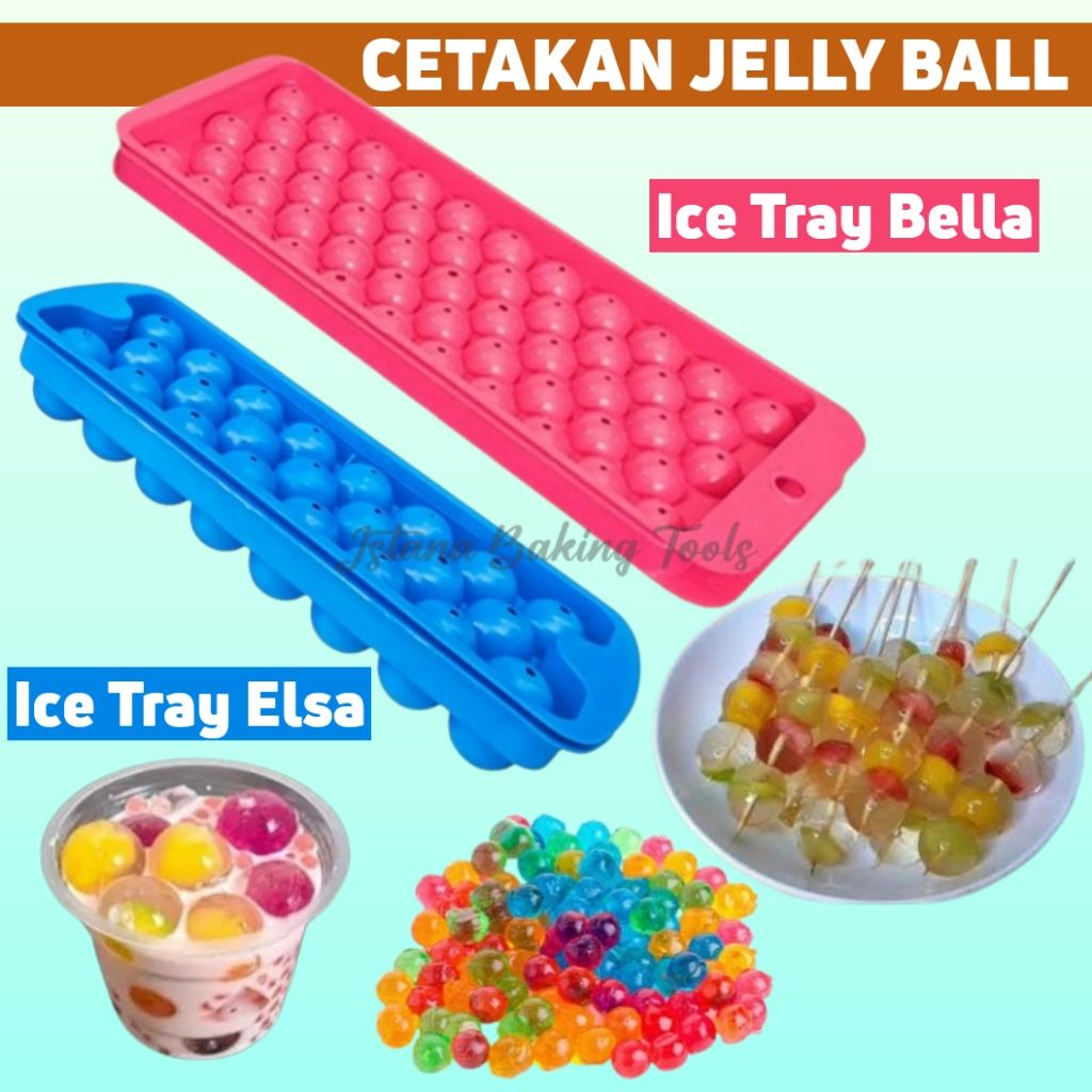 Jual Cetakan Jelly Puding Es Batu Bulat Kelereng 23 Lubang/53 Lubang ...