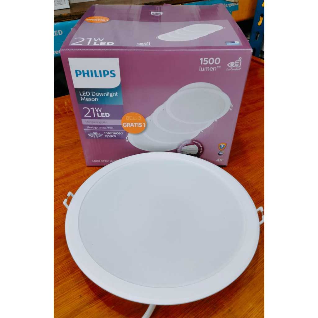 Jual LAMPU DOWNLIGHT LED PHILIPS MESON 21W PACK 3 FREE 1 DOWNLIGHT ...