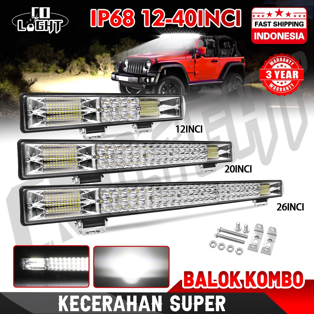Jual CO LIGHT 60LED 120W 12V-60V SLRG LED Light Bar Spot Banjir Led Bar ...
