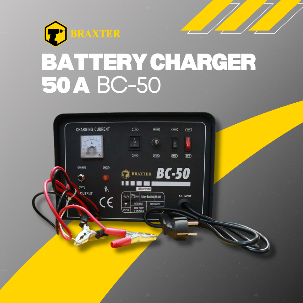Jual BRAXTER BATTERY CHARGER / CAS AKI BC-50 CAS ACCU | Shopee Indonesia