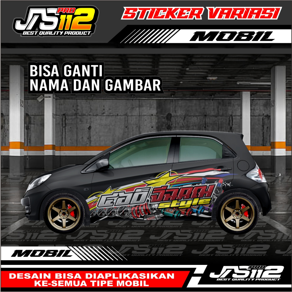 Jual STICKER MOBIL JAZZ BRIO AGYA SIGRA YARIS / STIKER MOBIL SKULL ...