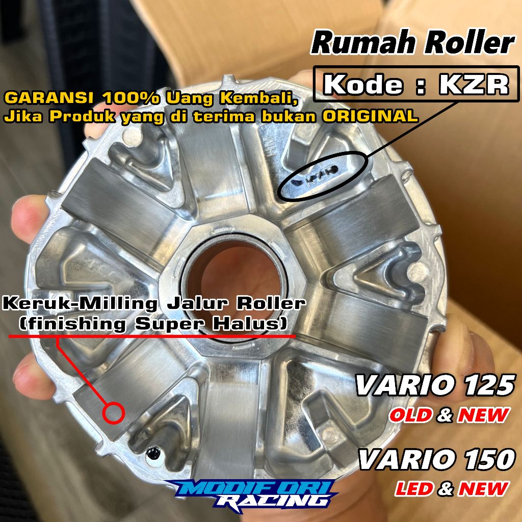 Jual Rumah Roller Vario PULLEY VARIO CUSTOM 1 SET BUBUT + KEROK JALUR ...