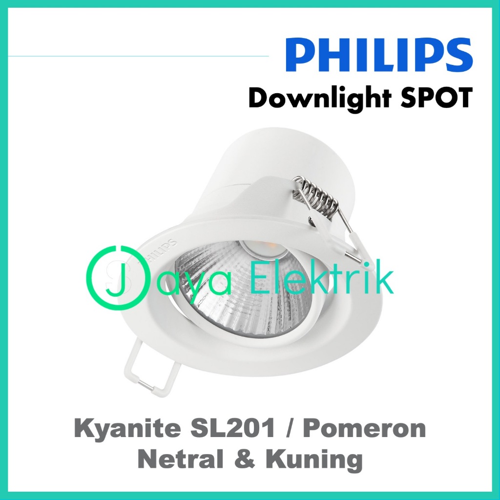 Jual Lampu PHILIPS Downlight Spot Kyanite SL201 Pomeron 3W 4,5W 5W 7W Netral Kuning Recessed ...