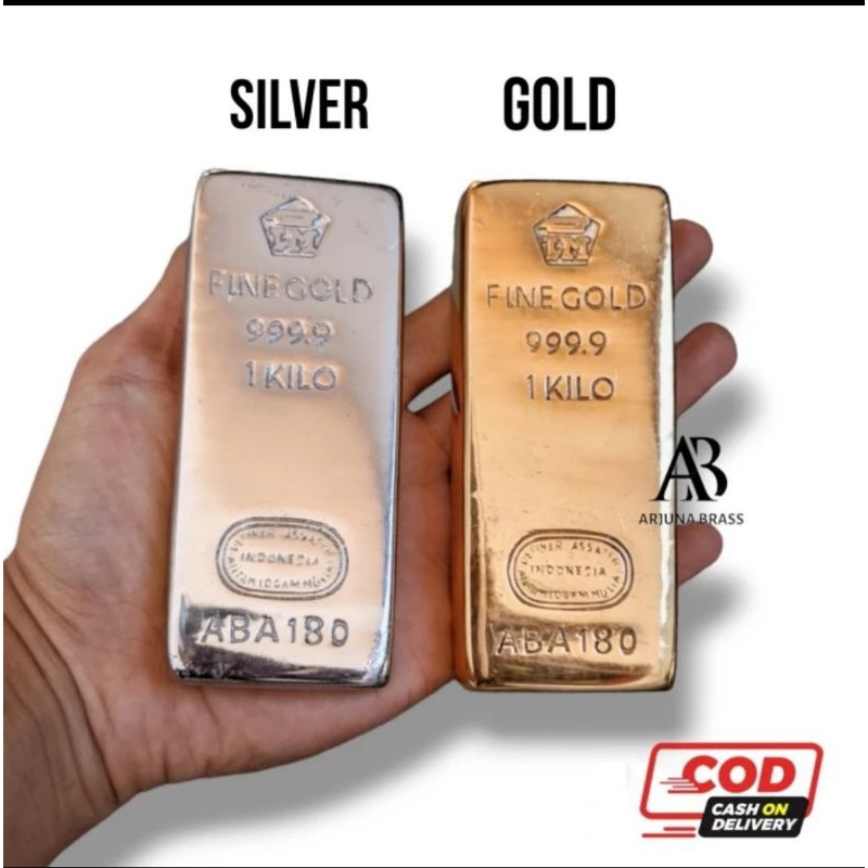 Jual Miniatur Logam Mulia Emas Batangan Kuningan 1 kg | Shopee Indonesia