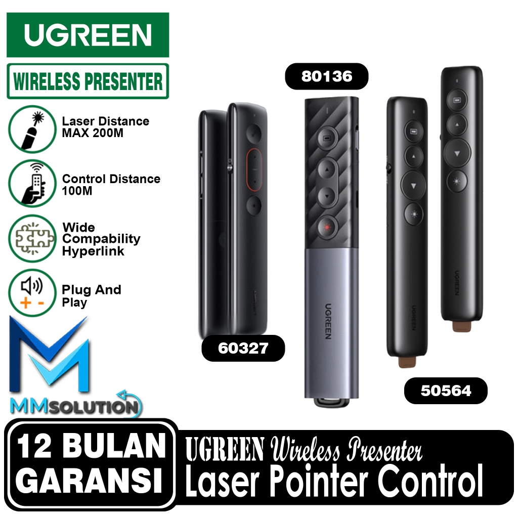 Jual UGREEN Laser Pointer Remote Control Wireless Presenter Presentasi | Shopee Indonesia