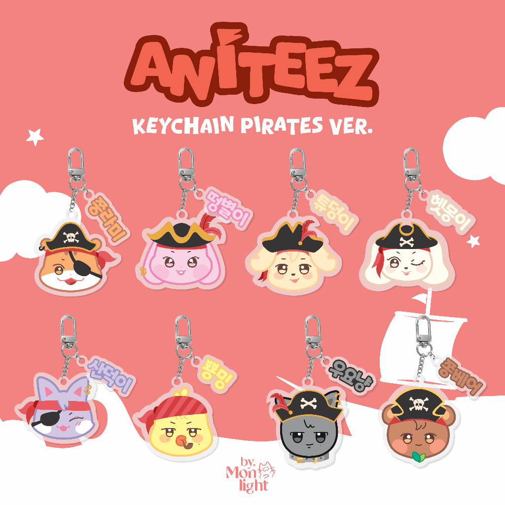 Jual ATEEZ - ANITEEZ Pirates ver. Acrylic Keyring/ Ganci (Baca ...